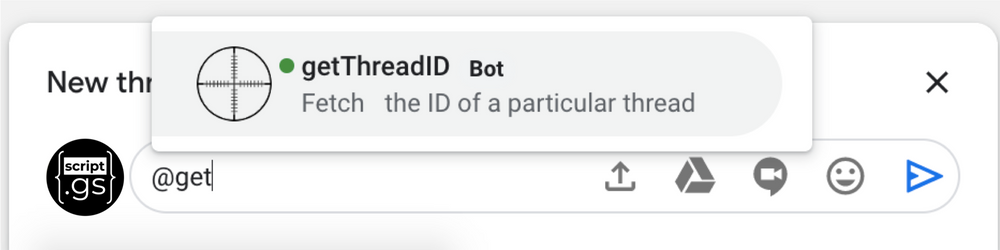 Link to a specific conversation thread in Google Hangouts Chat